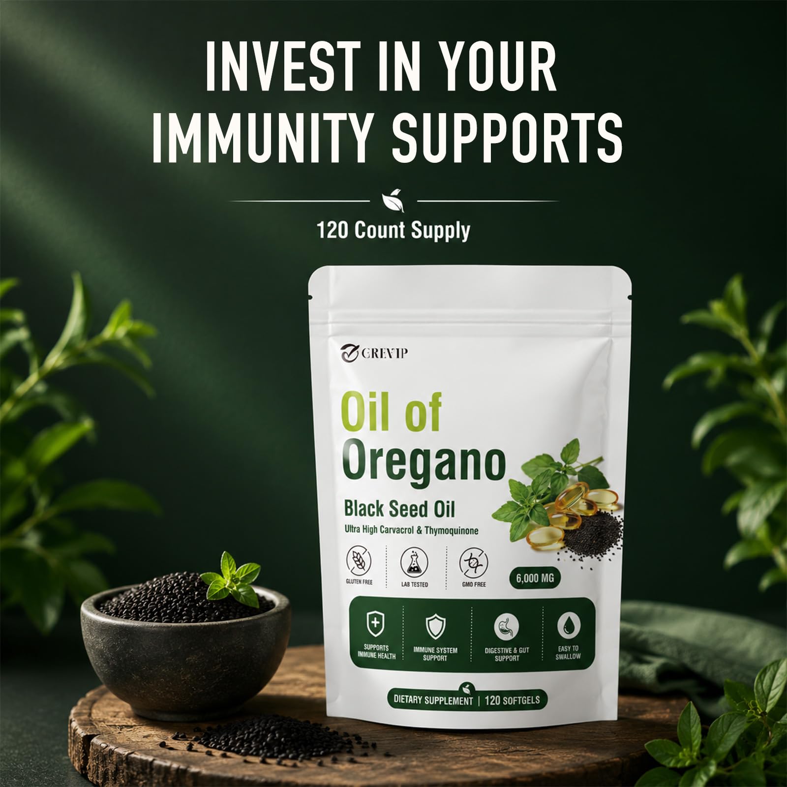 Oregano oil for digestive support