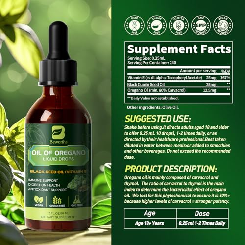 Oregano oil for natural inflammation support