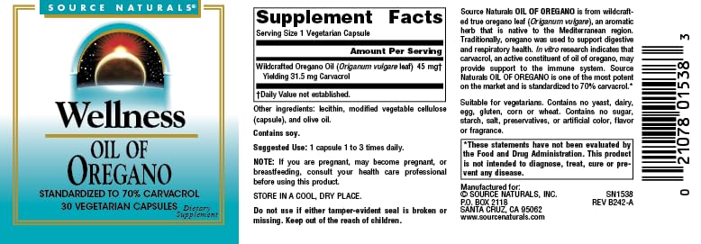 oregano oil softgels for immunity