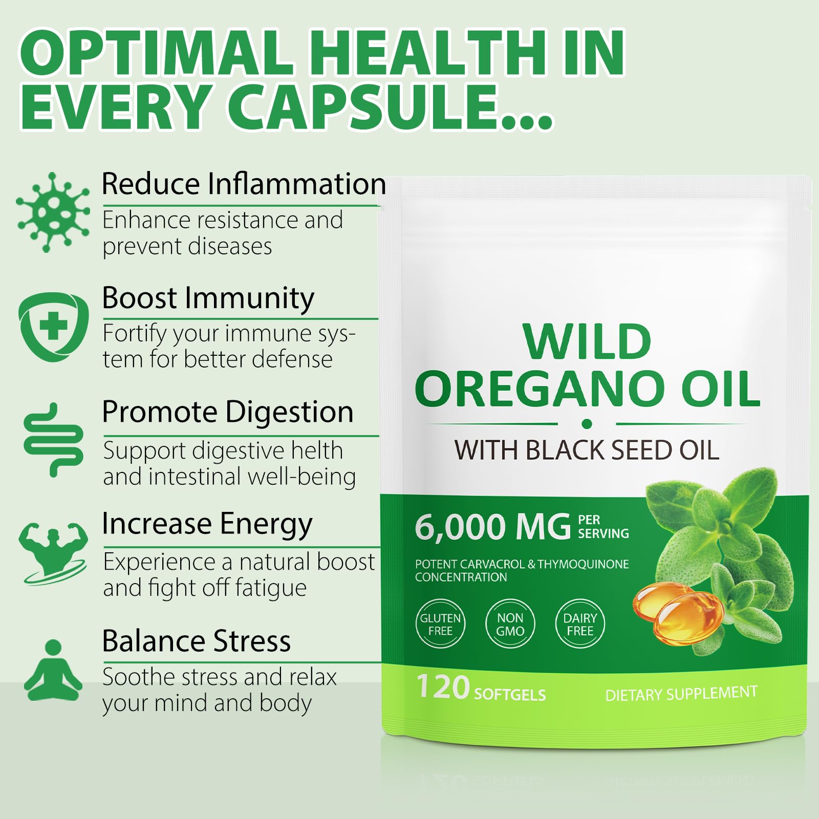 oregano oil softgels for wellness