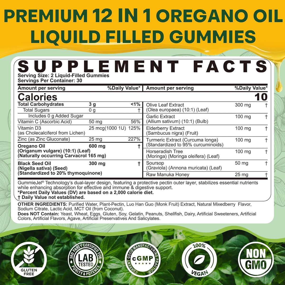oregano oil softgels with black seed oil