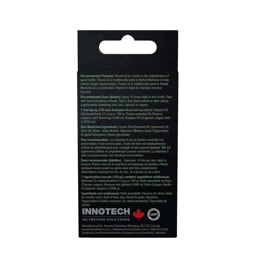 Oregano throat spray with natural ingredients
