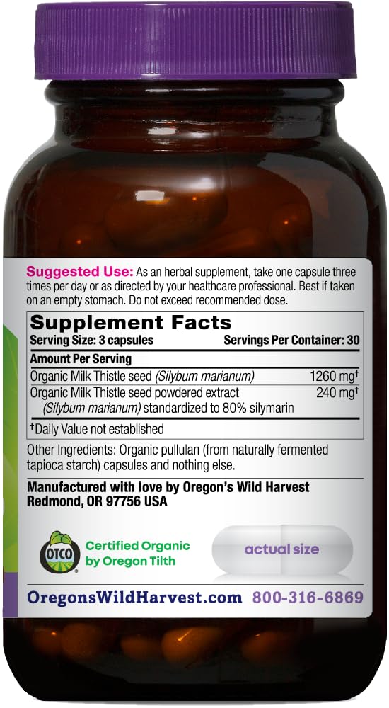 Oregon's Wild Harvest milk thistle benefits