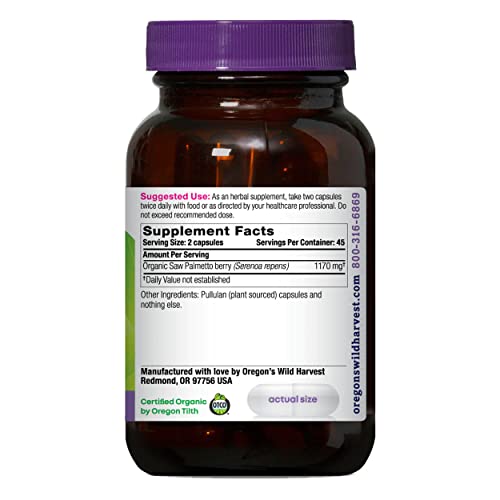 Oregon's Wild Harvest saw palmetto capsules