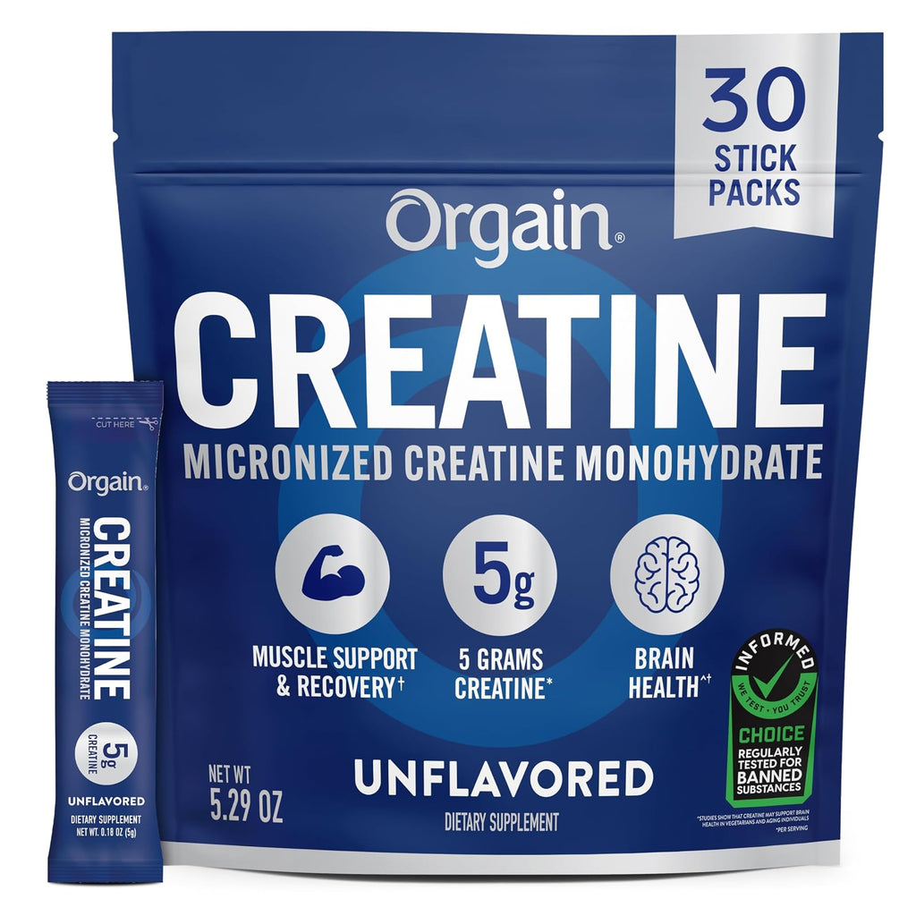 Orgain creatine monohydrate powder sticks