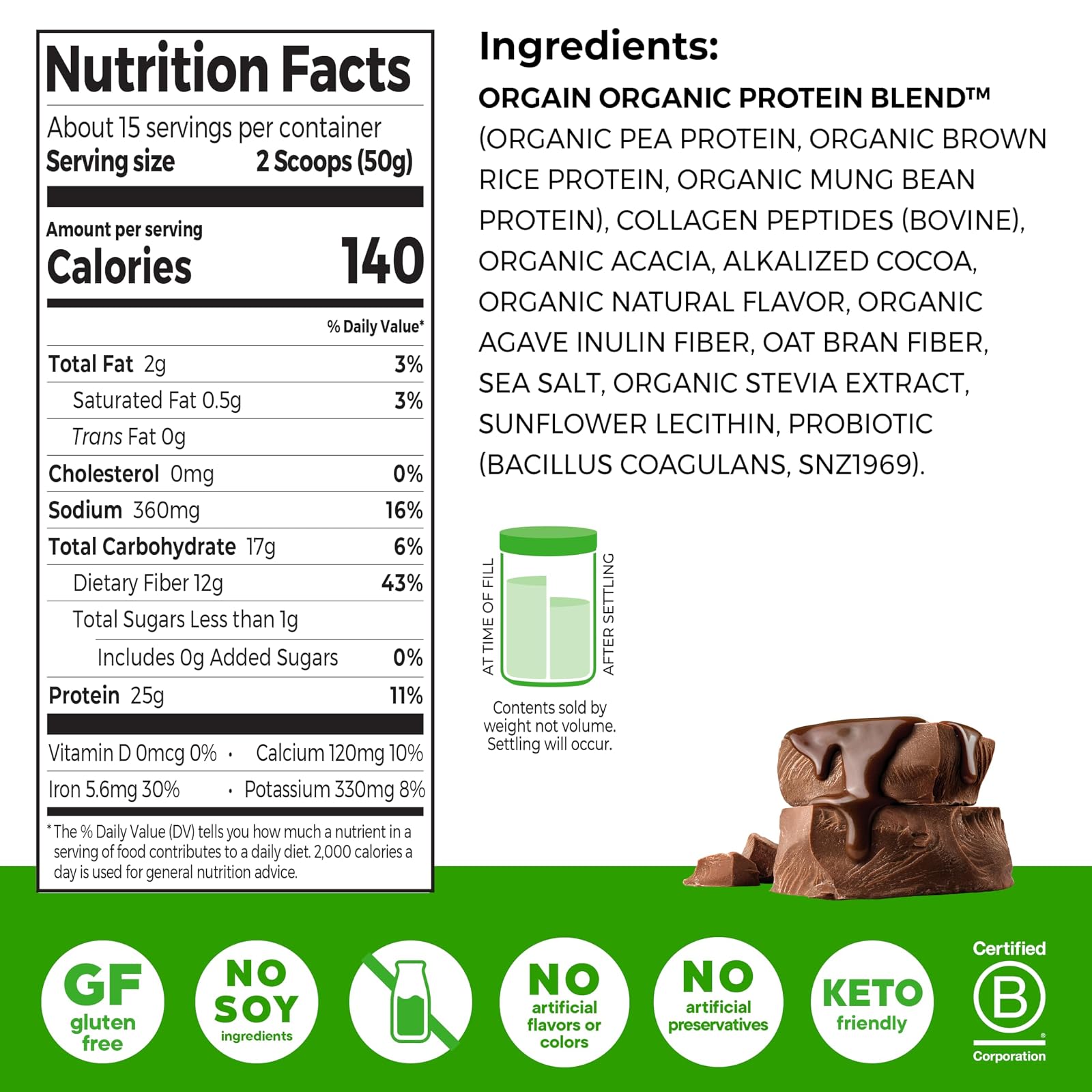 Orgain protein and collagen blend