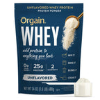 Orgain unflavored whey protein powder