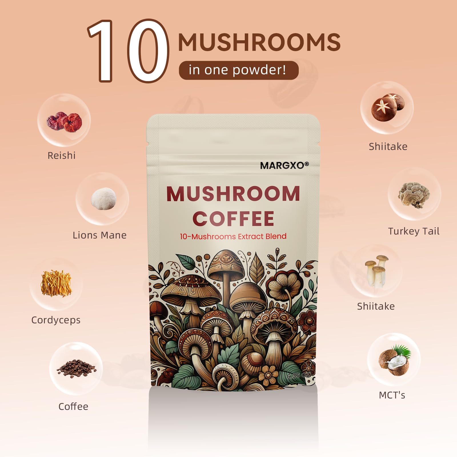 organic 10-mushroom extract blend