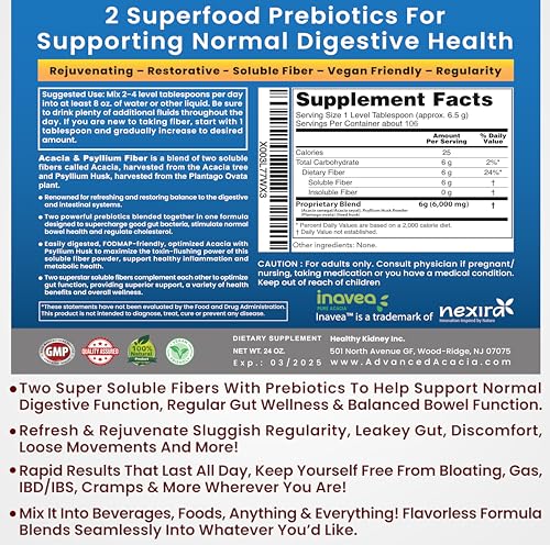 organic acacia and psyllium blend