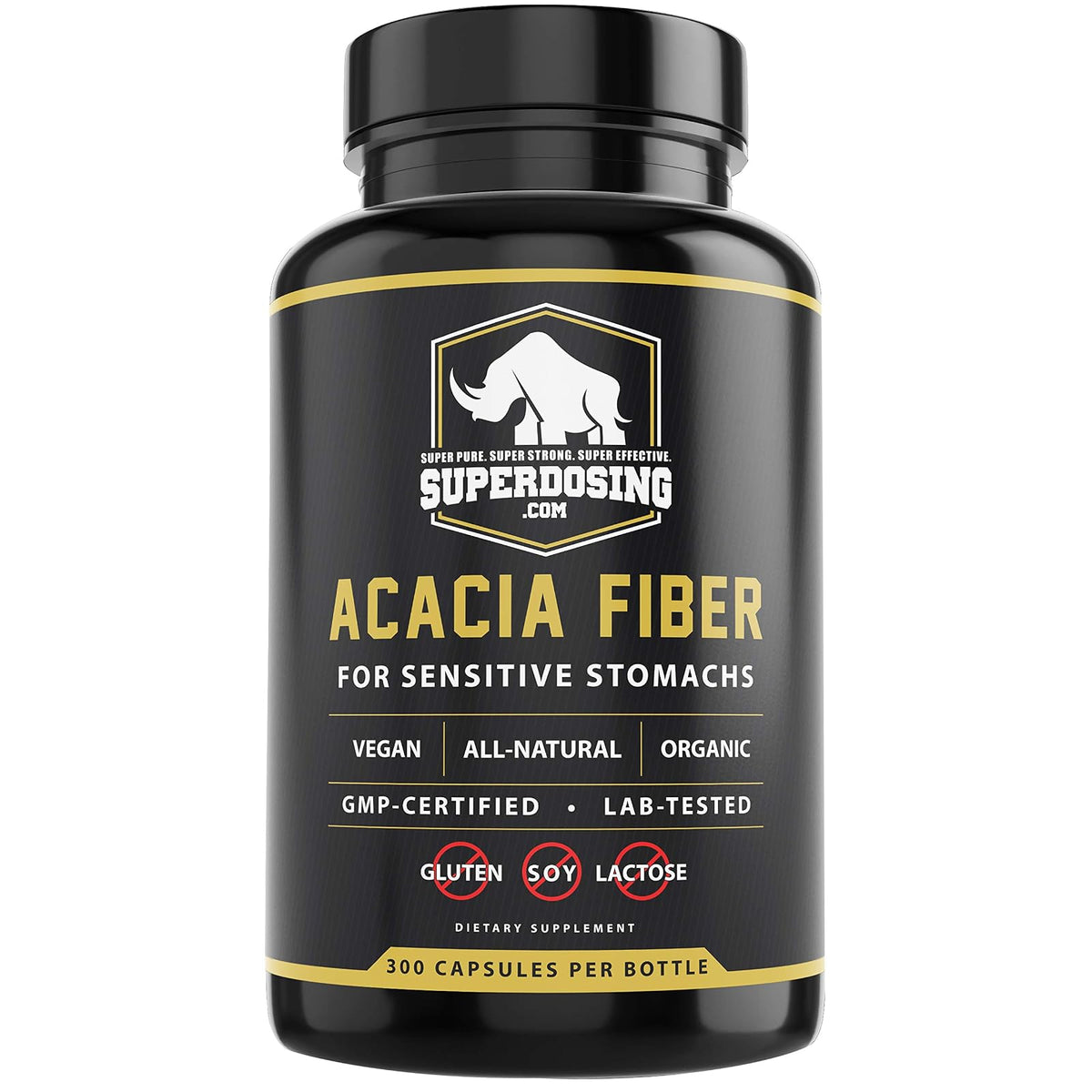 organic acacia fiber supplement capsules