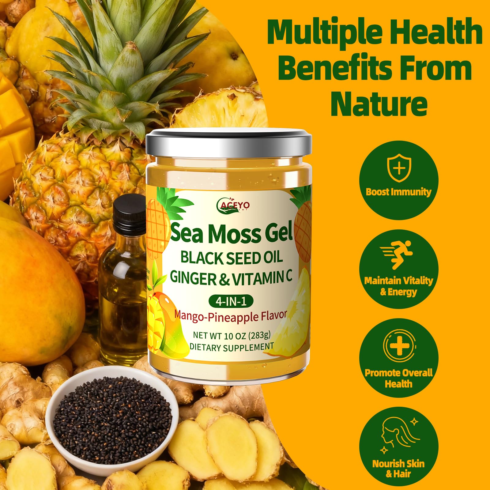 organic ACEYO sea moss gel supplement