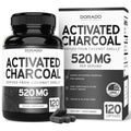 Organic activated charcoal capsules