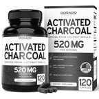 Organic activated charcoal capsules