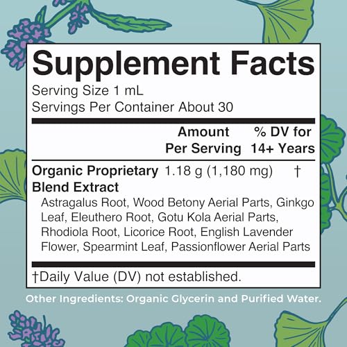 Organic adaptogenic herbs for focus