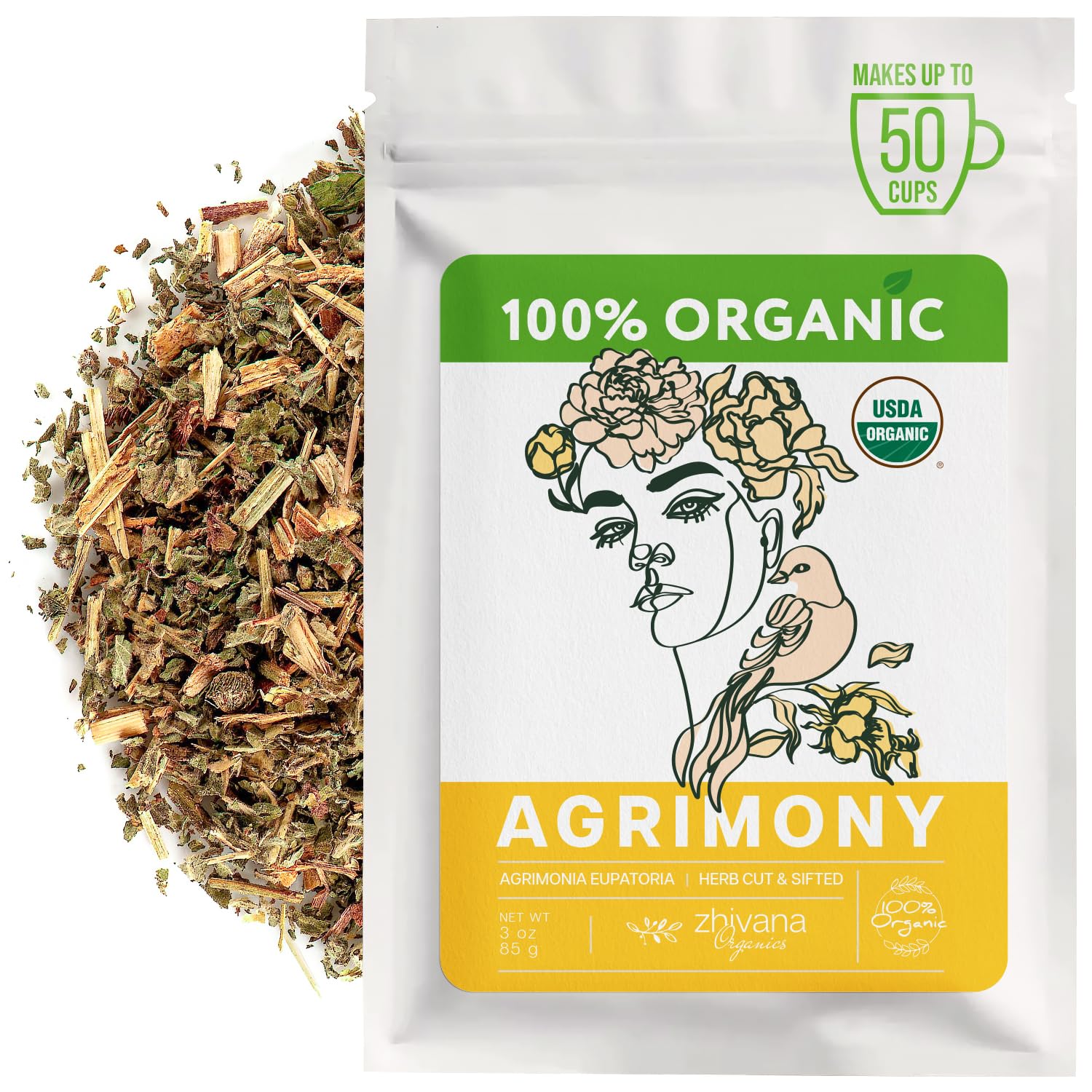 organic agrimony herb loose leaf tea