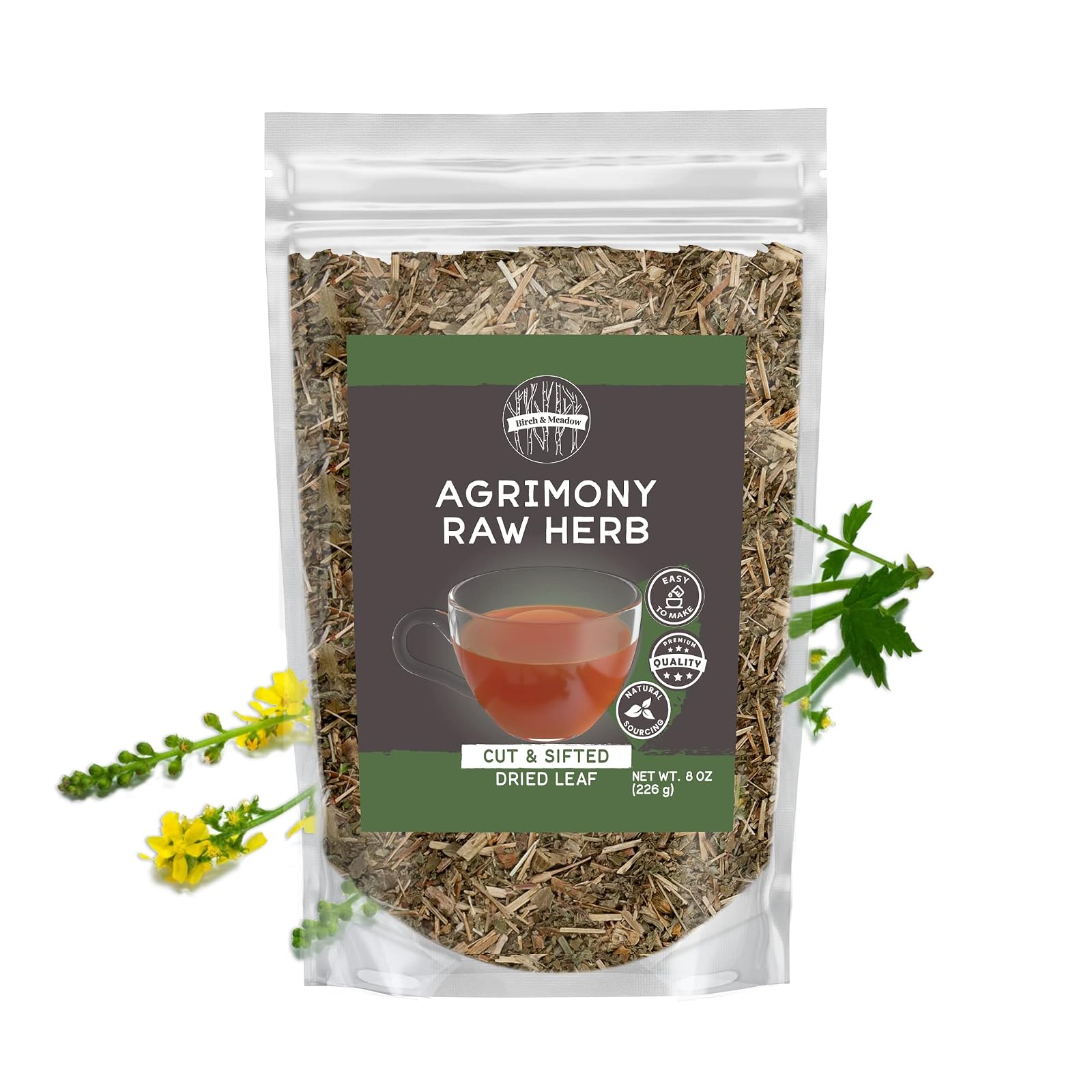 organic agrimony raw herb tea
