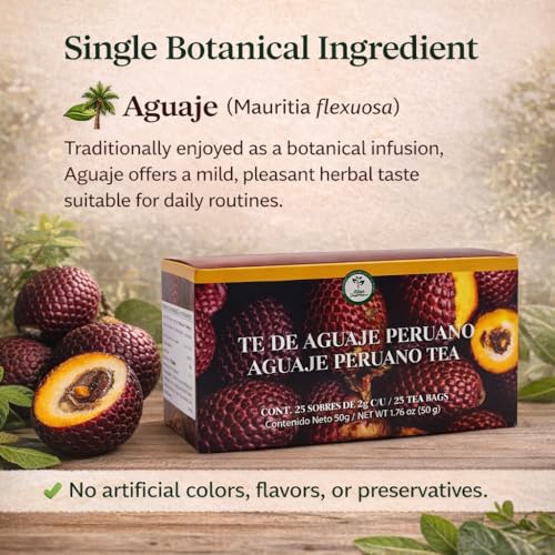 Organic Aguaje tea for health