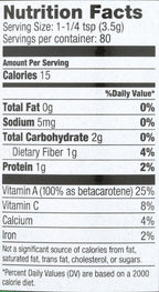 Organic alfalfa powder for baking