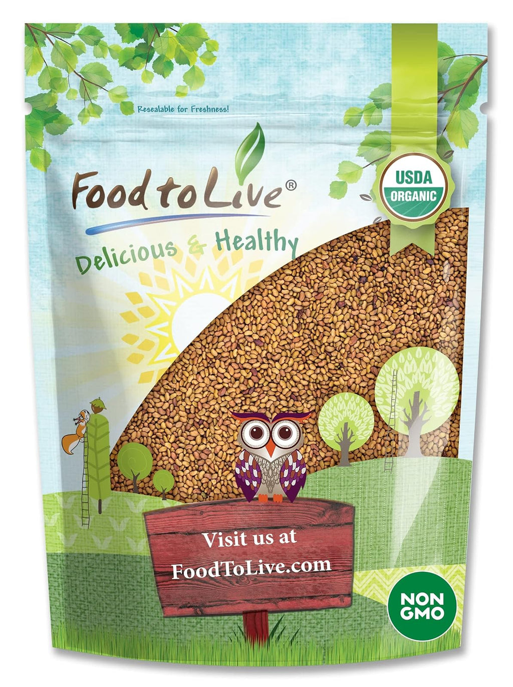organic alfalfa sprouting seeds package