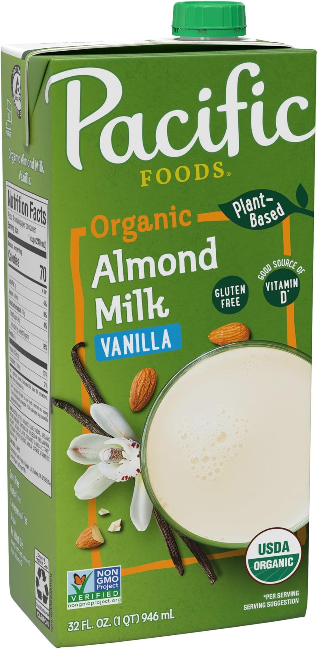 organic almond milk beverage pack