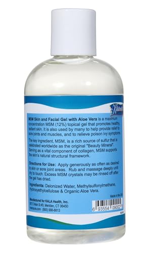 organic aloe infused msm gel