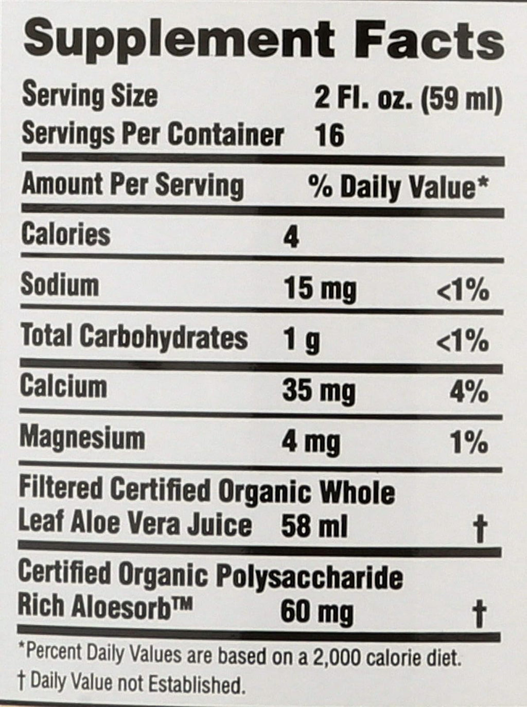 organic aloe vera juice drink