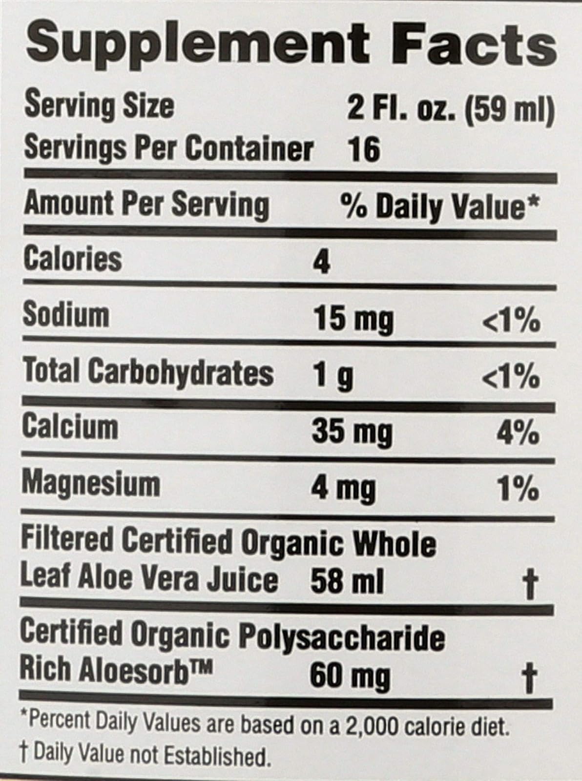 organic aloe vera juice drink