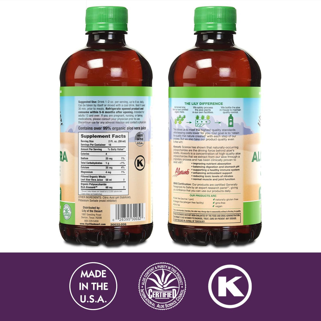 organic aloe vera juice for digestion