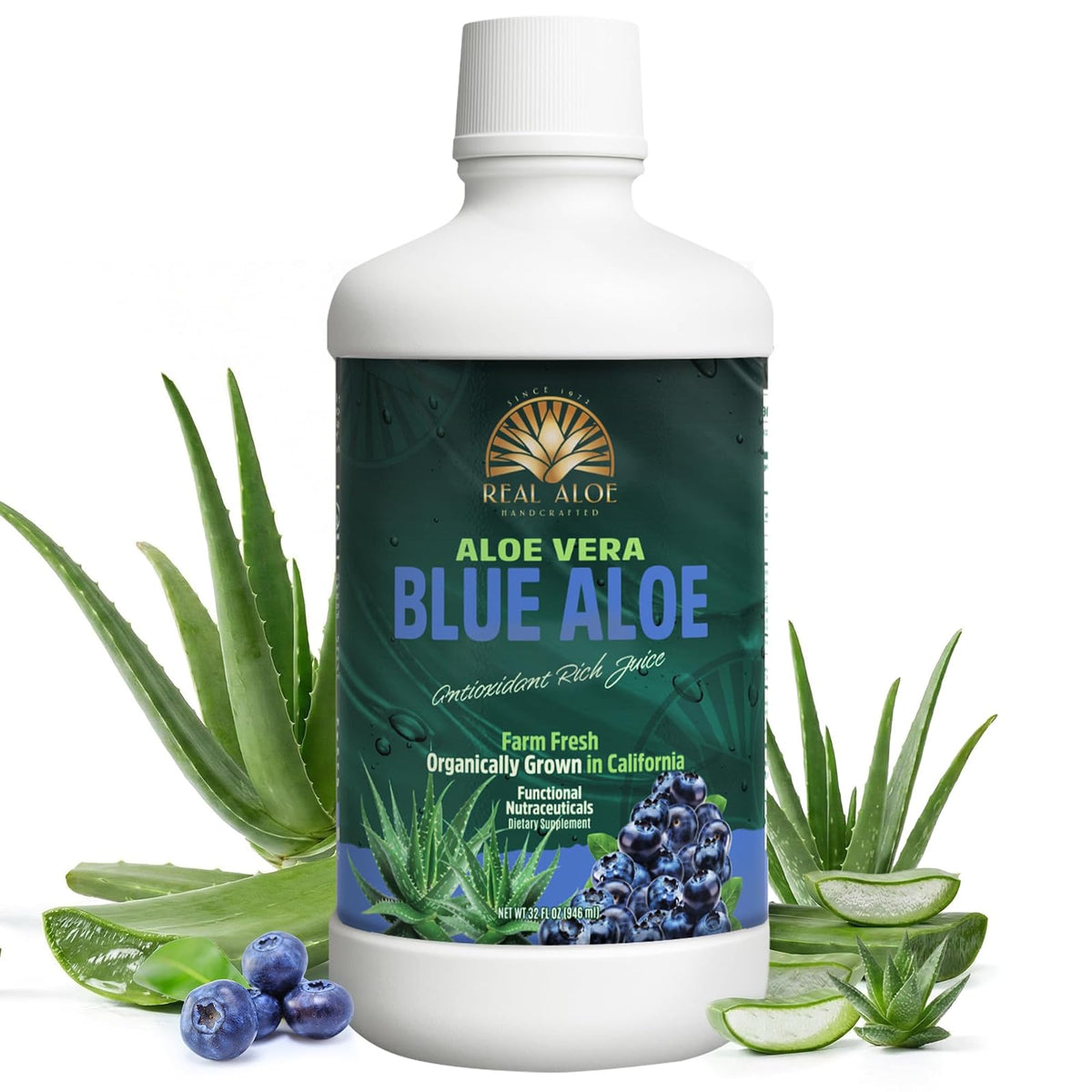 organic aloe vera juice with blueberry
