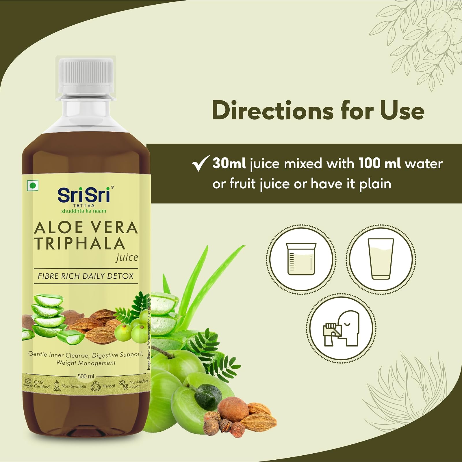 Organic aloe vera triphala blend