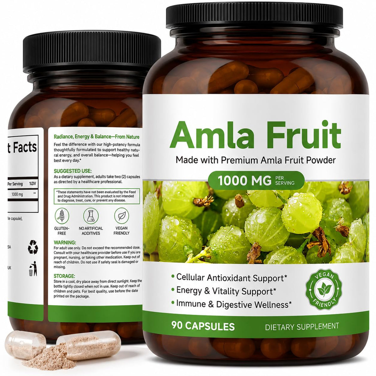 Organic Amla capsules for immune support