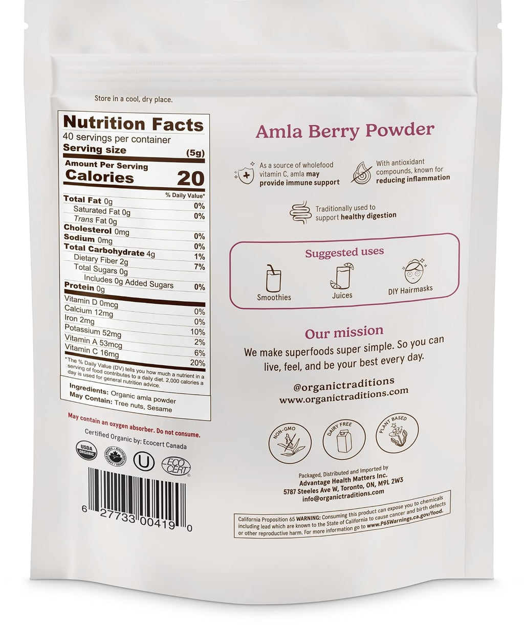 Organic Amla Powder for immunity