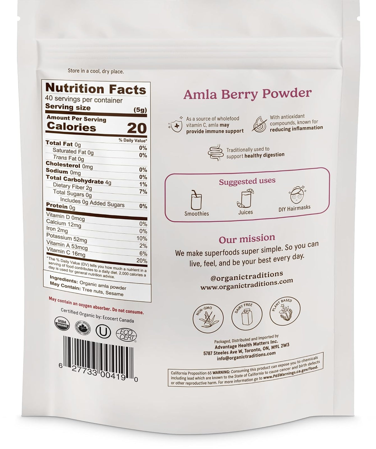 Organic Amla Powder for immunity