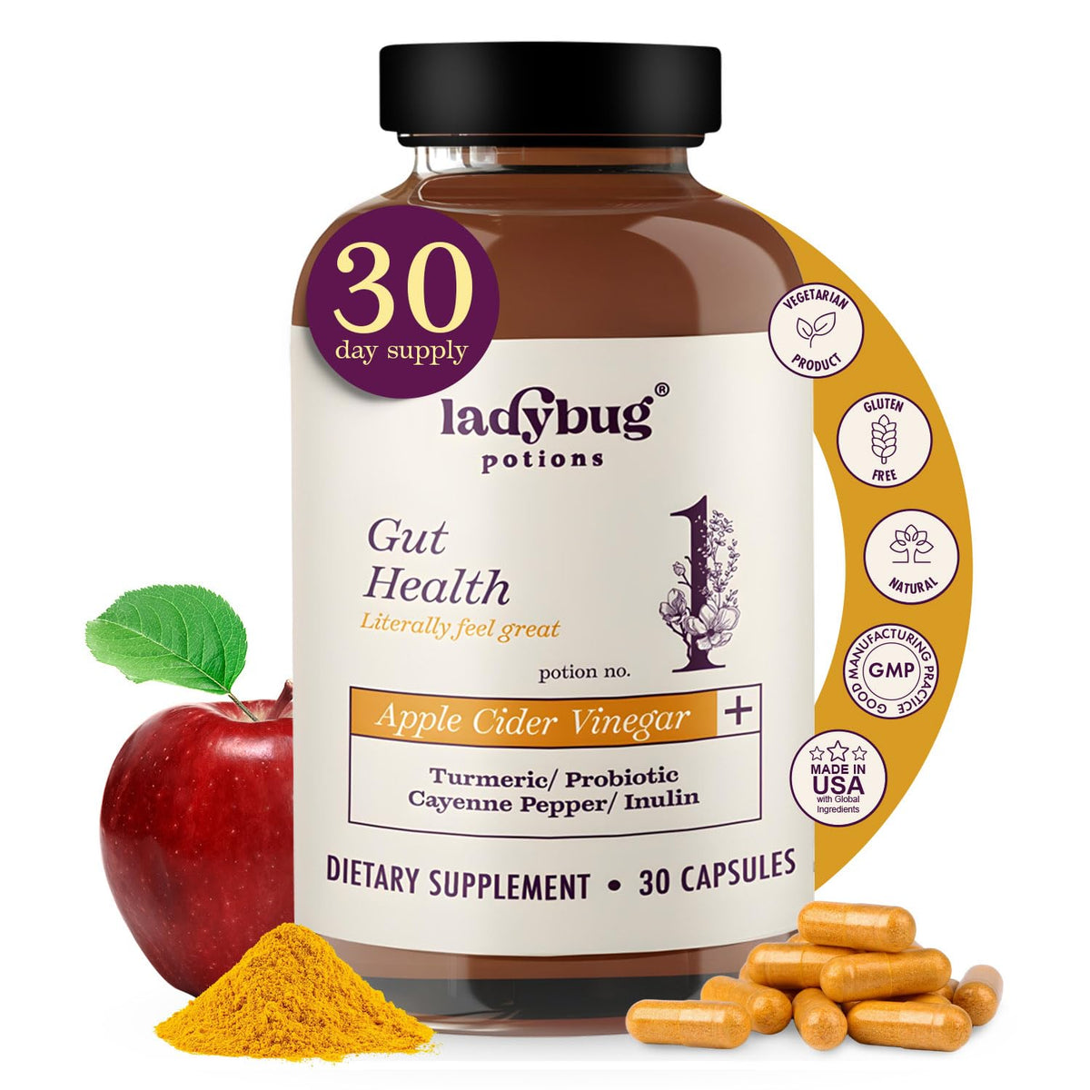 Organic apple cider vinegar capsules