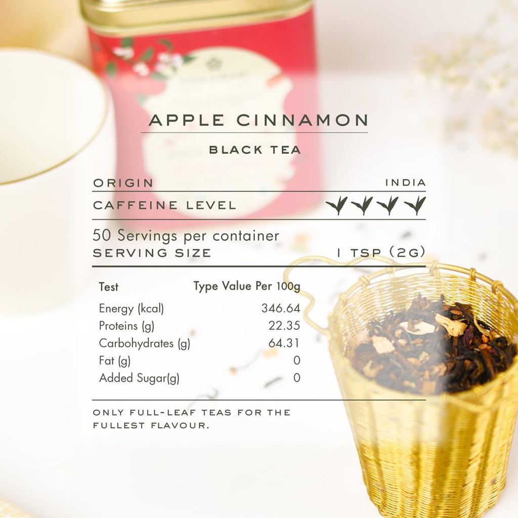 organic apple cinnamon black tea caddy
