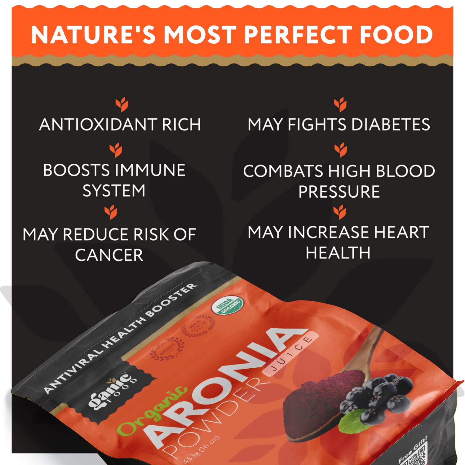 organic aronia powder for immune support