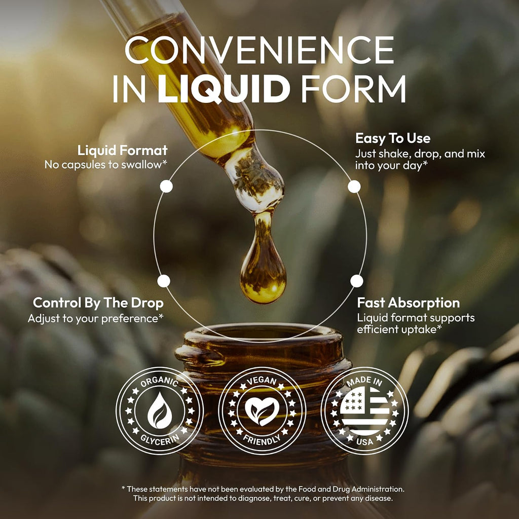 Organic artichoke liquid extract for digestion