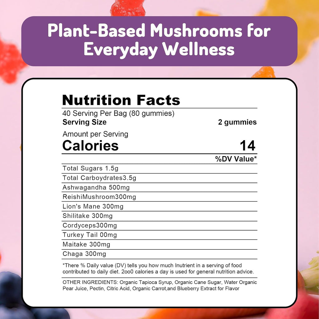 organic ashwagandha and mushroom blend