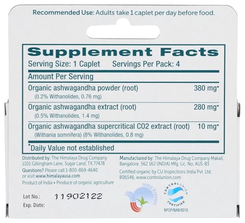 organic ashwagandha capsules 4 count