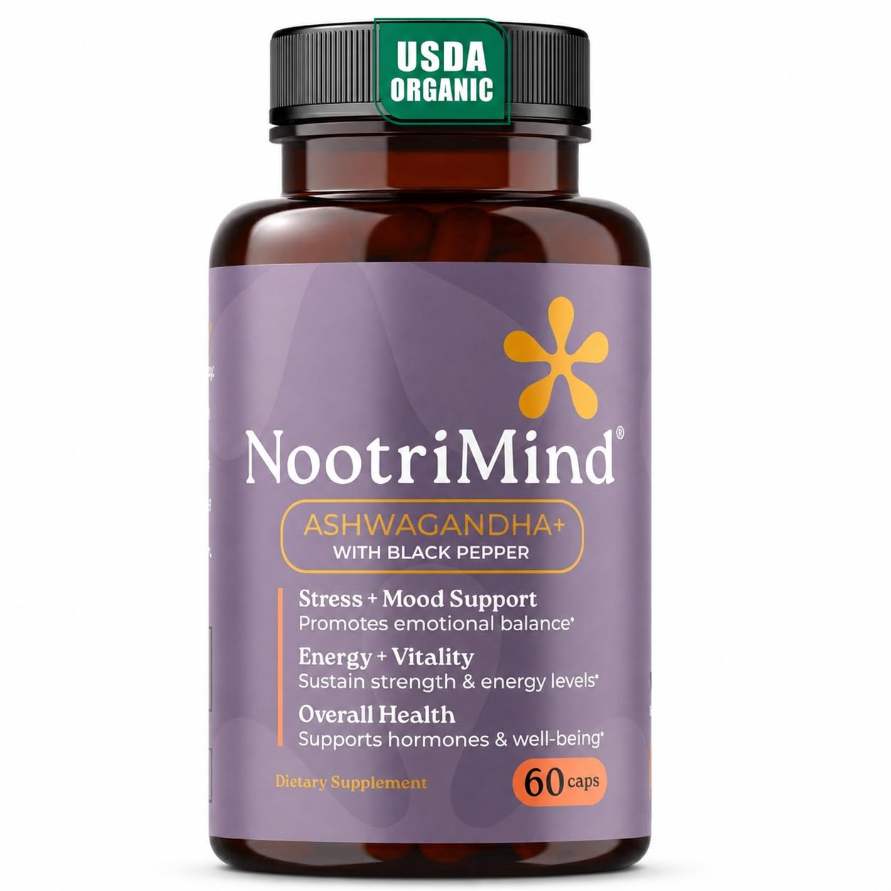 Organic Ashwagandha capsules for stress relief