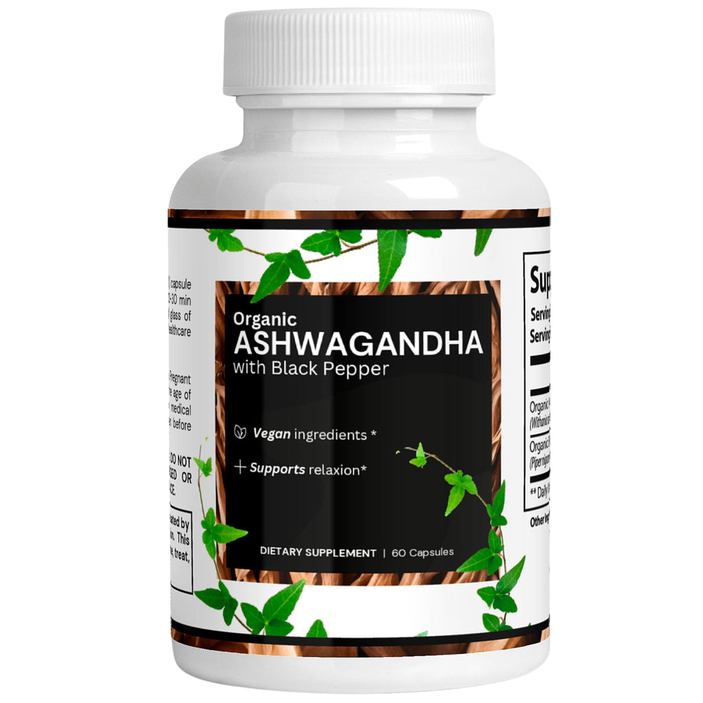 Organic ashwagandha capsules for wellness