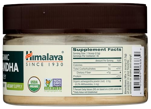 Organic ashwagandha for physical endurance