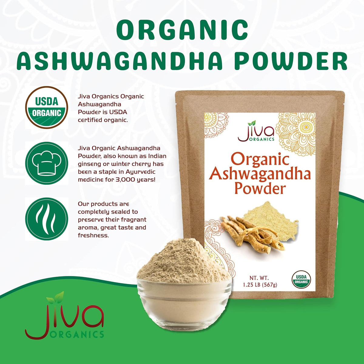 Organic ashwagandha for stress relief