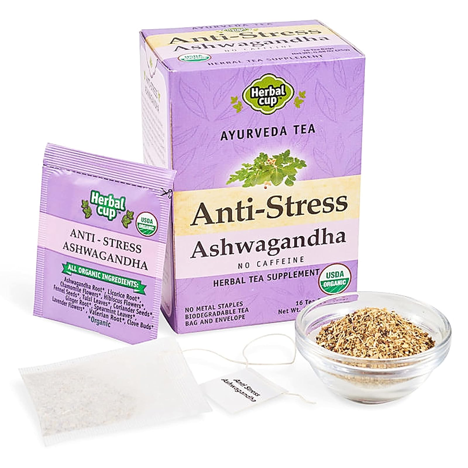 organic ashwagandha herbal tea bags