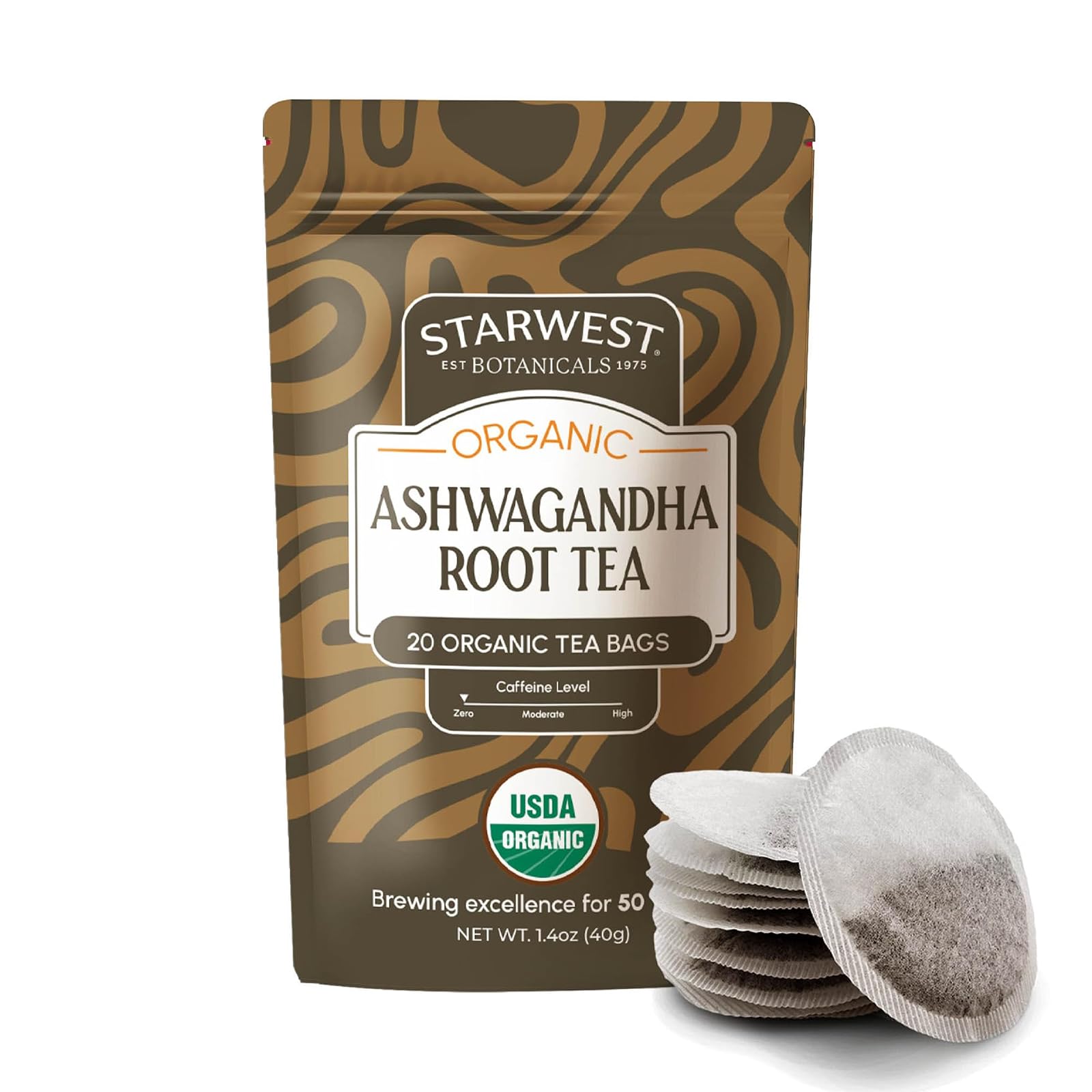 organic ashwagandha herbal tea sachets