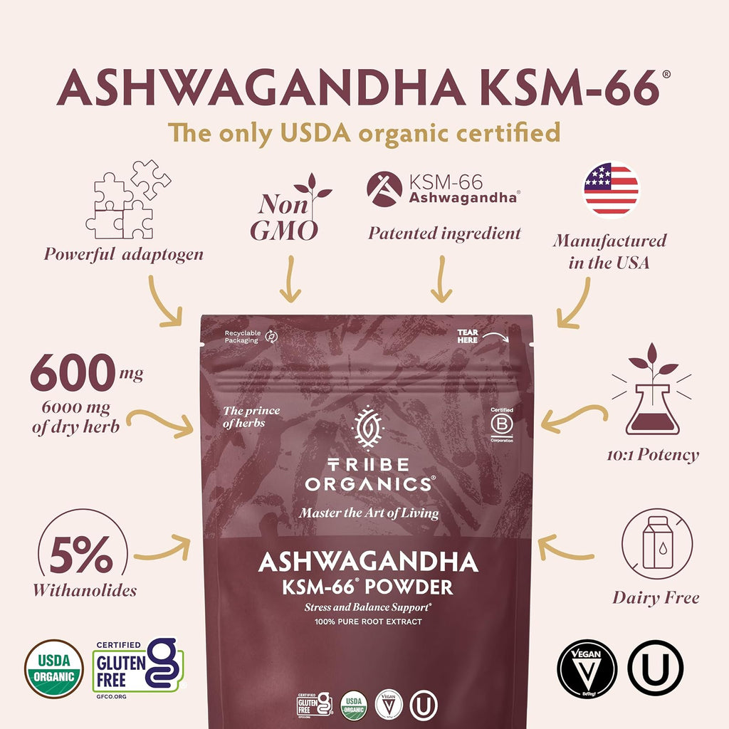 organic ashwagandha ksm-66 benefits