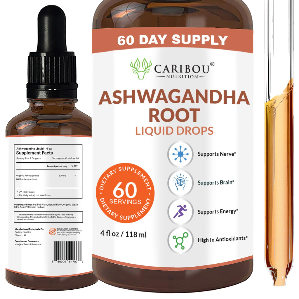 Organic Ashwagandha liquid drops benefits