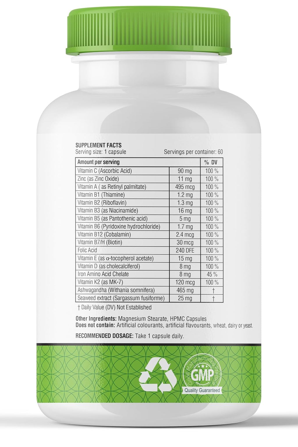 organic ashwagandha multivitamin capsules
