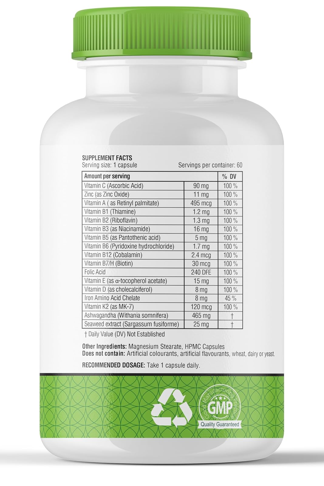 organic ashwagandha multivitamin capsules