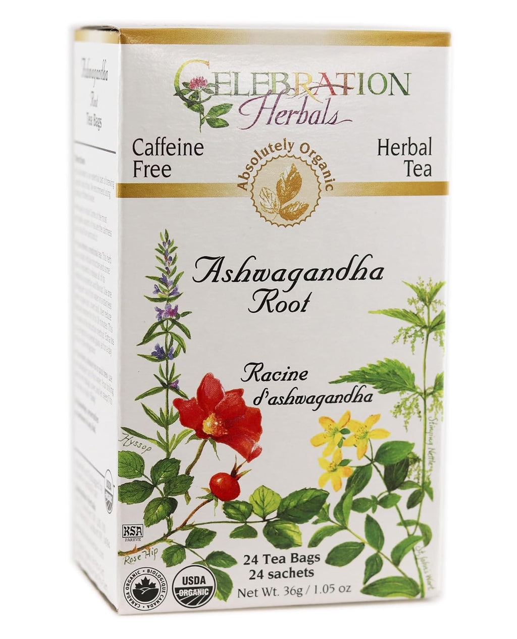 organic ashwagandha root tea bags
